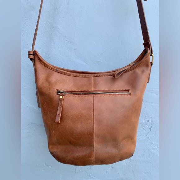 Bags | Born Genuine Leather Bucket Hobo Saddle Bag | Poshmark